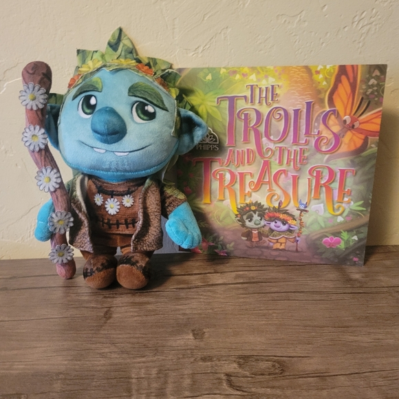 Dreamworks | Other | Dreamworks Trolls Plush Toy With Book Blue And ...